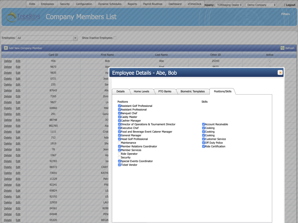 Employee Screen TreeRing Workforce Solutions | TreeRing Workforce Solutions